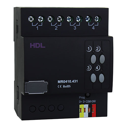 Home automation system switch actuator - HDL-MR0410.431 - HDL Automation Co., Ltd - DIN rail ...