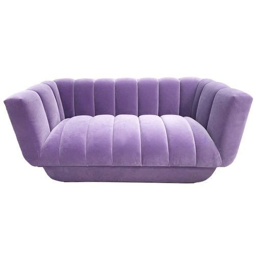 Contemporary sofa - BEIRUT - Moanne - violet / customizable color / velvet