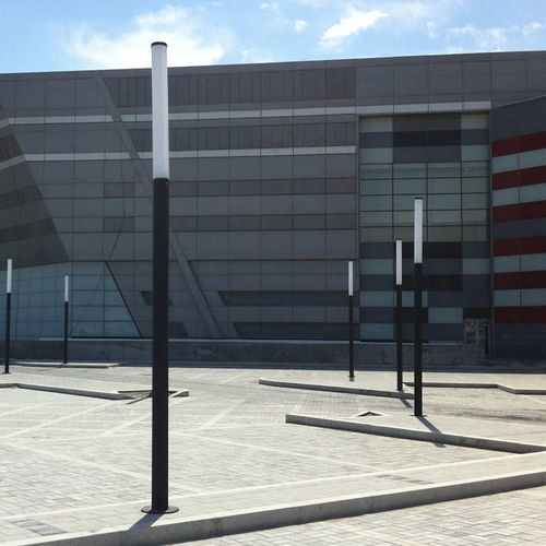 Contemporary light column - Altimi - Bottega 7 - stainless steel / LED ...