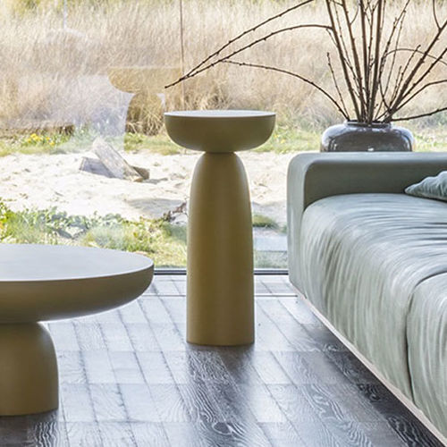 Contemporary side table - OLO - Mogg - solid wood / ash / linen