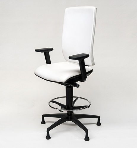 Fabric task chair - WIND 9-103H - TALIN SPA - aluminum / leather / star ...