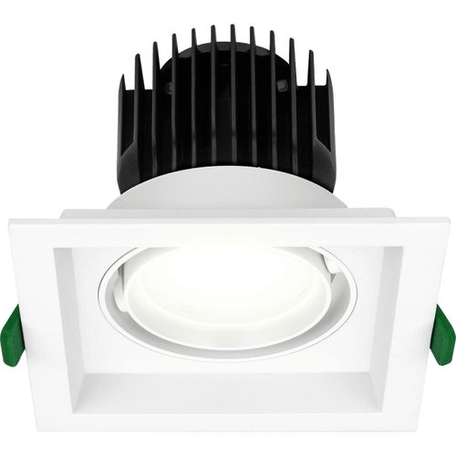 Recessed spotlight - LUCECO - LED / square / commercial