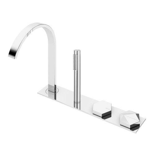 Bathtub mixer tap - UTOPIA - Bruma - countertop / chromed metal / bathroom