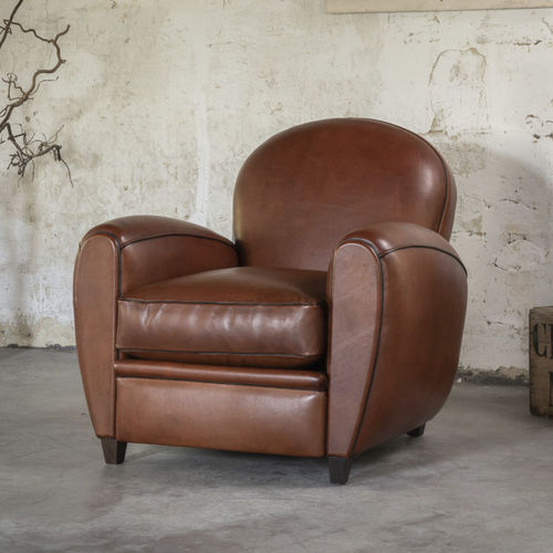 Traditional club chair - SAINT-NICOLAS - RALPH M. - leather / with ...