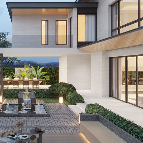 Panel cladding - CHIARO - NABEL GROUP - travertine / vertical / sustainable