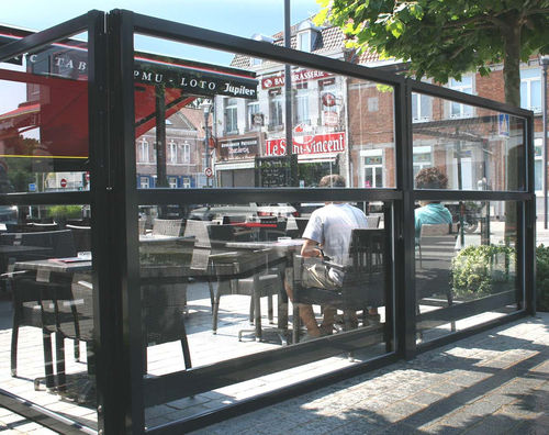 Contemporary screen - Lille - Van Hoof - glass / thermo-lacquered ...