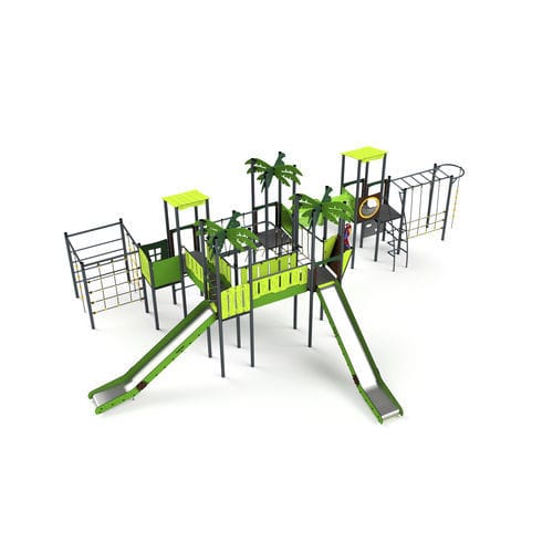 Playground structure - 11120 - Astrus Playgrounds - metal / HDPE / modular