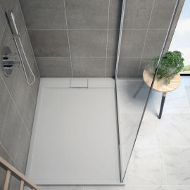 Rectangular shower tray - SHINY - Aquaestil plus - tileable / marble ...