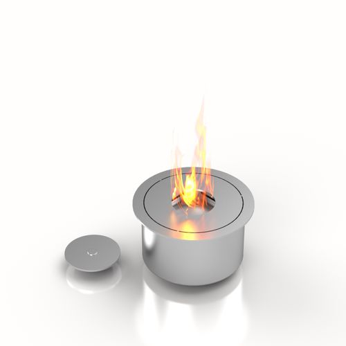 Stainless steel bioethanol burner - BR150SC - bioKamino - round ...