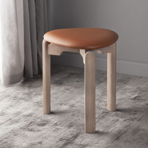 Contemporary stool - MEET - Kristensen & Kristensen A/S - leather ...