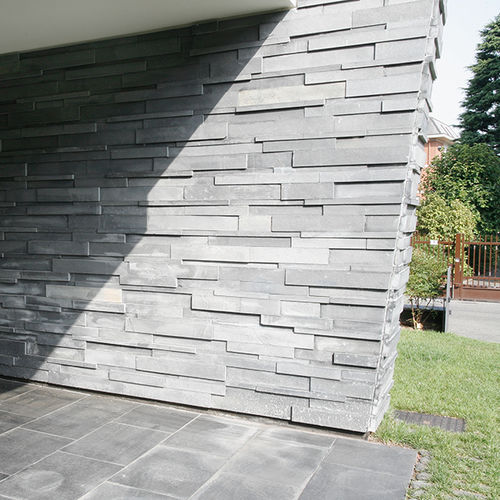 Natural stone wall cladding - LIME BLACK - Marmotex SRL - exterior ...