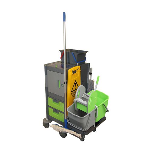 Cleaning trolley - BRIX COMPACT - IPC - commercial / plastic