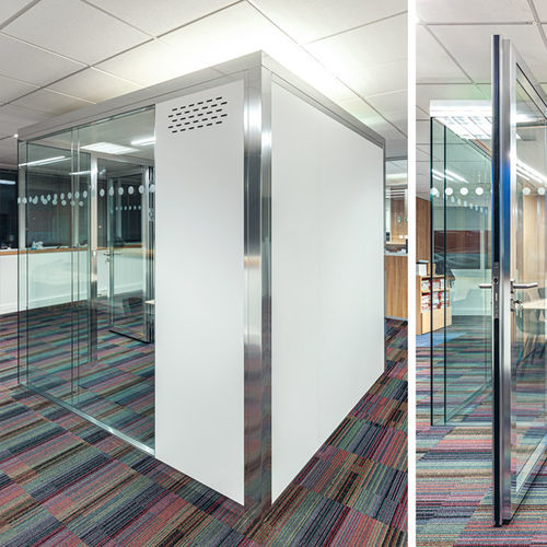 Removable partition - Meeting Cube® - ABCD INTERNATIONAL - aluminum ...