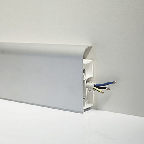 White baseboard - LINE 97/8 - PROFILPAS - gray / PVC / aluminum