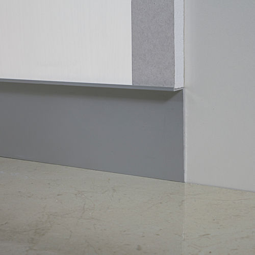 Gray baseboard - LINE 100 - PROFILPAS - aluminum / rectangular / decorative