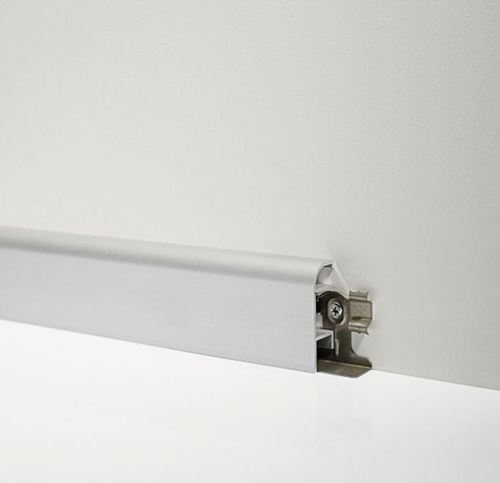 White baseboard - LINE 97/4 - PROFILPAS - PVC / aluminum / rounded