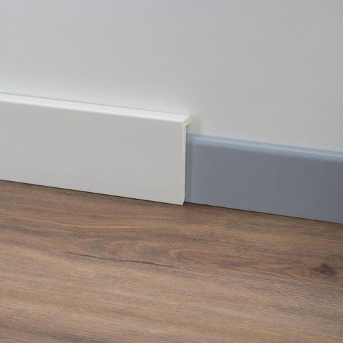 White baseboard - LINE 8614 - PROFILPAS - wooden / PVC / rectangular
