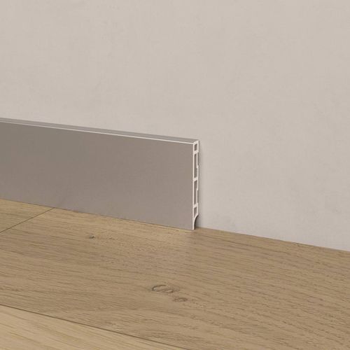 Silver-colored baseboard - LINE 8615-8616 - PROFILPAS - PVC ...