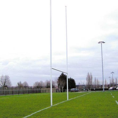 Hinged rugby post - S20148 - SODEX SPORT - aluminum / white / EN 16579