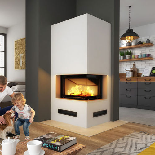 Wood-burning fireplace - HI-Imperial - desayo - corner / island ...
