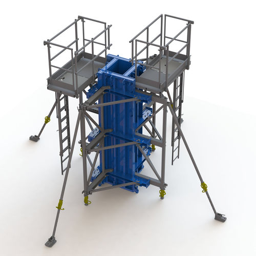 Modular formwork - PAM - Jean Four Eurobress - steel / column