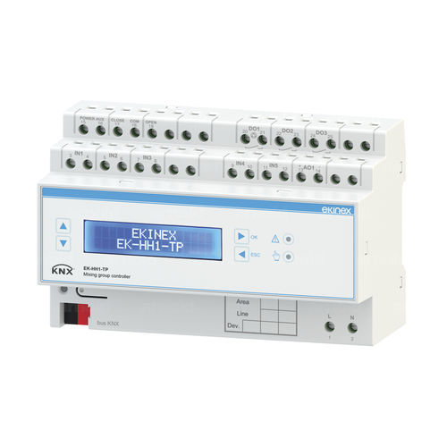 DIN rail heating controller - EK-HH1-TP - ekinex® - for heating and ...