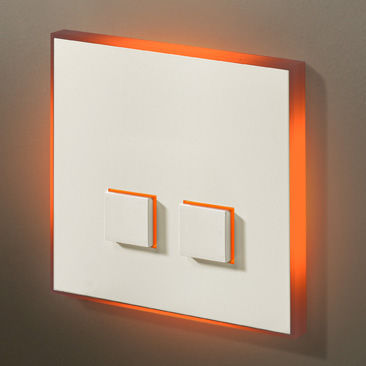 Light switch - Illume - Lithoss - push-button / recessed / double