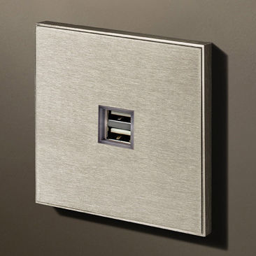 USB socket - VOID - Lithoss - double / wall-mounted / recessed