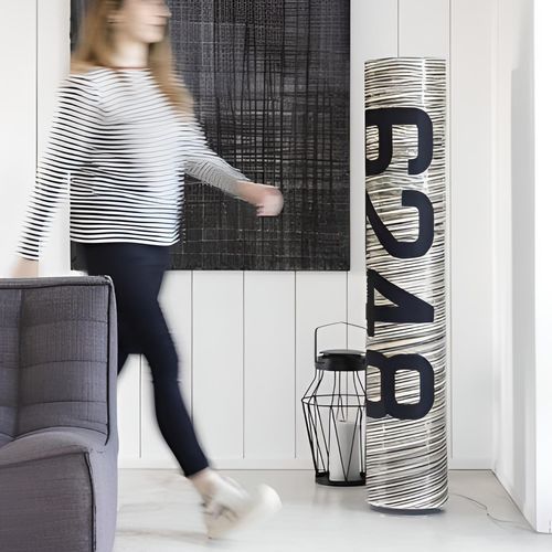Contemporary light column - colonne Noire - 727 sailbags - recycled ...