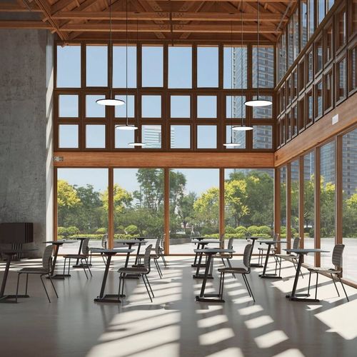 Contemporary table - EMO-TABLE - EMOBOK - wooden / metal base / rectangular