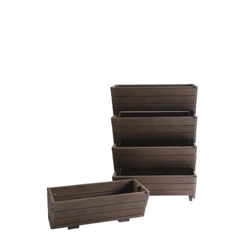 V-shaped planter - Garden - Extruplas - recycled plastic / rectangular ...