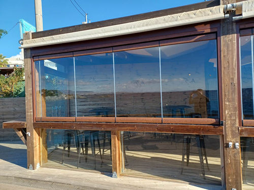 Panel curtain wall - IN SARONIDA, ATTICA - Atrio Glass Doors - glass ...