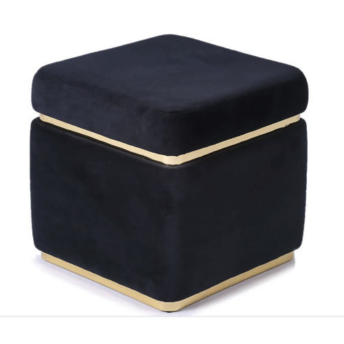 Contemporary pouf - Auris - Fertini Casa - velvet / leather / square
