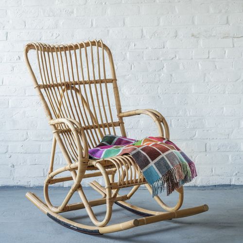 Rocking armchair - MARLÈNE - KOK Maison - contemporary / rattan / rattan