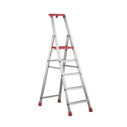Work professional ladder - RED - GBM BUILDING EQUIPMENTS - aluminum ...