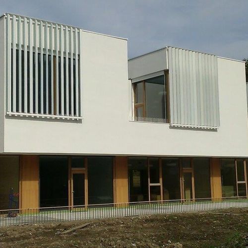 Aluminum solar shading - Q - Soltec - steel / for facade / window