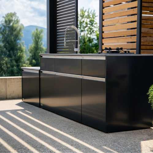 Outdoor kitchen - Soltec - contemporary / metal / wooden