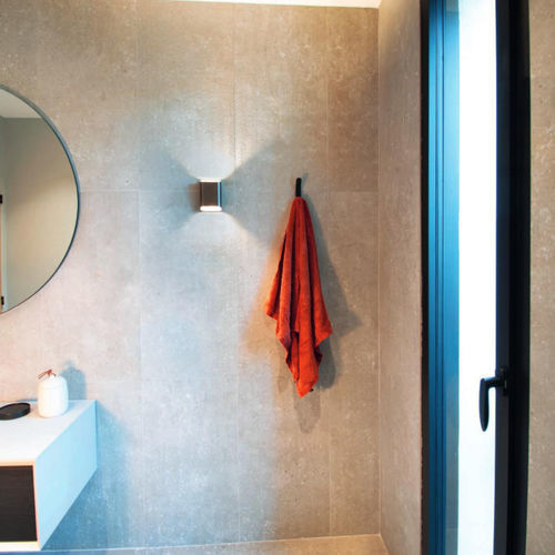 Contemporary wall light - HUMA - OGGI LUCE - indoor / outdoor / aluminum