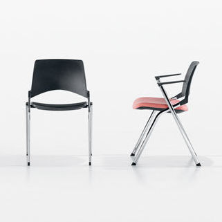 Contemporary visitor chair - Voilà - Milani - indoor / plastic ...