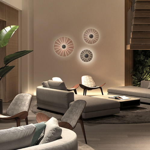 Contemporary wall light - EYE S - Novolux Lighting - indoor / wood / round