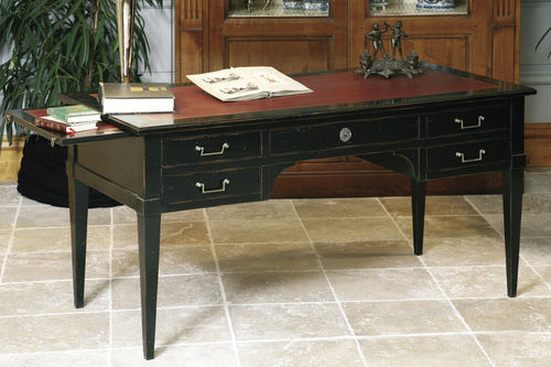 Free-standing desk - MINISTRE - Michel Ferrand - traditional / leather ...