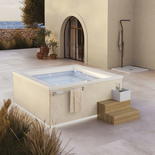Built-in hot tub - Gilium - Disenia - above-ground / square / 4-seater