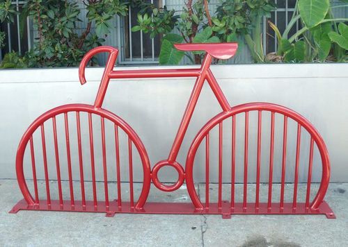 Floor-mounted bike rack - BIG RED - CANTERBURY DESIGNS - for public ...