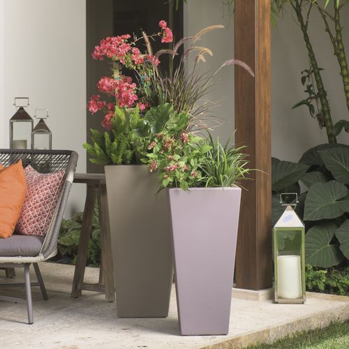 Plastic plant pot - BOWERY - CRESCENT garden - conical / square / vertical