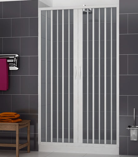 Sliding and stacking shower screen - LUX : VENERE - PINTO - for alcoves