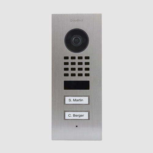 Flush-mount door station - D1102V - DoorBird - brushed stainless steel ...