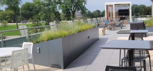 Metal planter - KITSAP - Tournesol SITEWORKS - stainless steel / steel ...