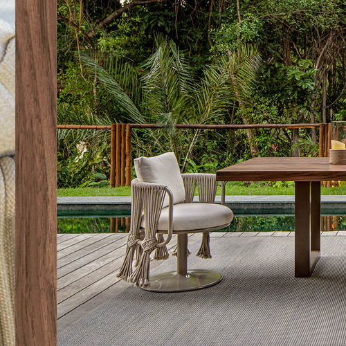 Contemporary chair - Carmel - Tidelli - outdoor / fabric / rope
