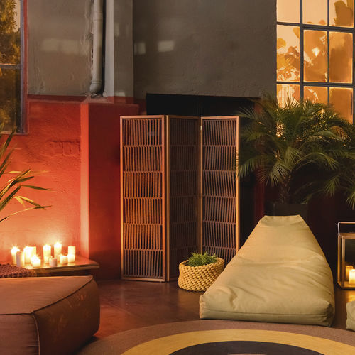 Contemporary screen - Mikonos - Tidelli - eucalyptus / rope / custom