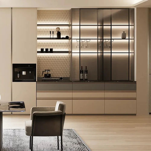 Contemporary living room wall unit - STILL SEA - Oppein - metal ...